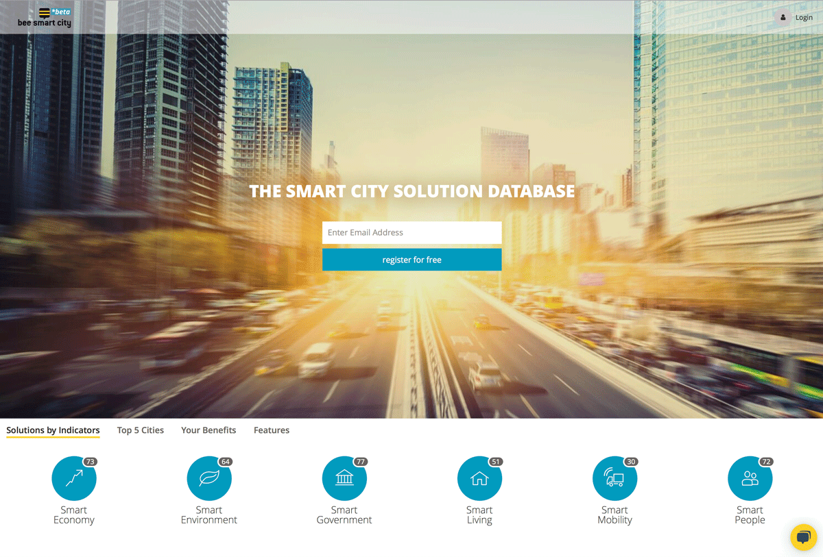 bee smart city has released its global Smart City Solution Database
